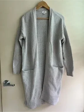 Old Navy | Sweaters | Old Navy Light Gray Openfront Long Knit Cardigan ...